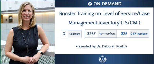 Booster Training on Level of Service/Case Management Inventory (LS/CMI ...