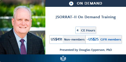 JSORRAT-II On Demand Training - Global Institute of Forensic Research